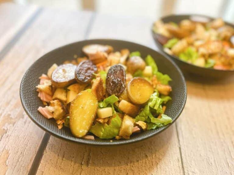 Recette salade grenaille rôtie jambon et ossau-iraty